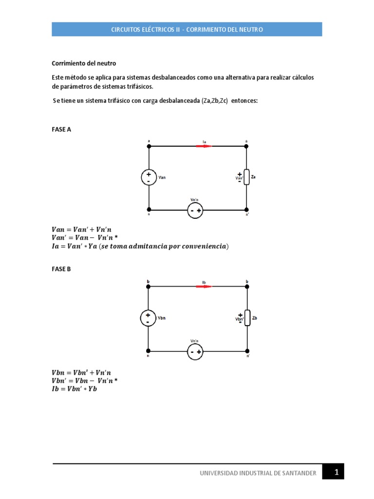 Circuitos Eléctricos Ii - Corrimiento Del Neutro | Corriente eléctrica ...