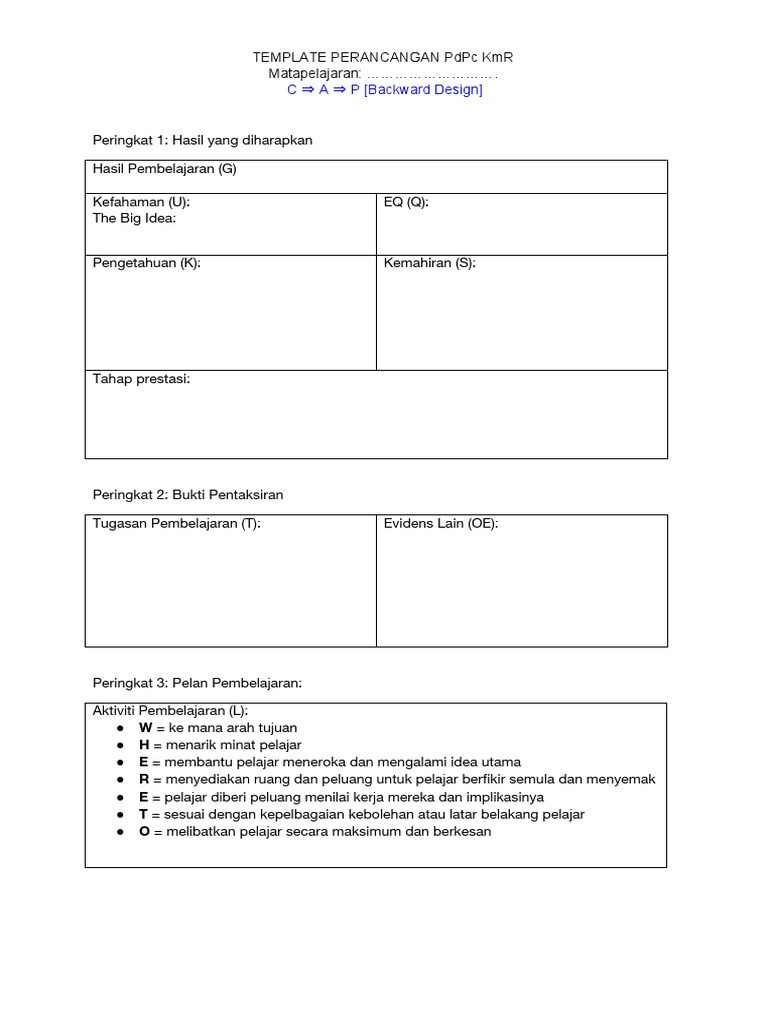 Zon Tengah Templat Perancangan PDPC KMR | PDF