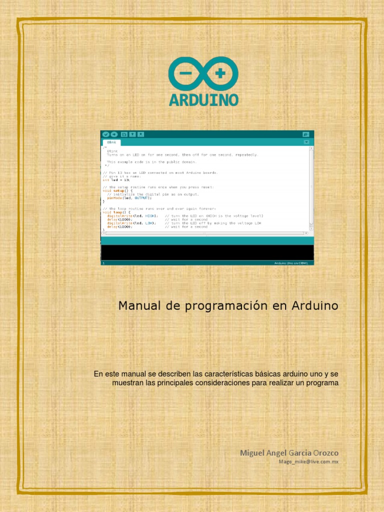 Manual de Programación Arduino UNO | PDF | USB | Arduino