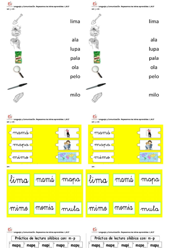 Repaso Letras M, L, P PDF | PDF