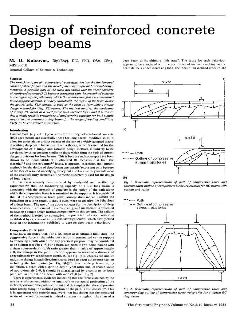 Design of Reinforced Concrete Deep Beams PDF | PDF | Stress (Mechanics ...