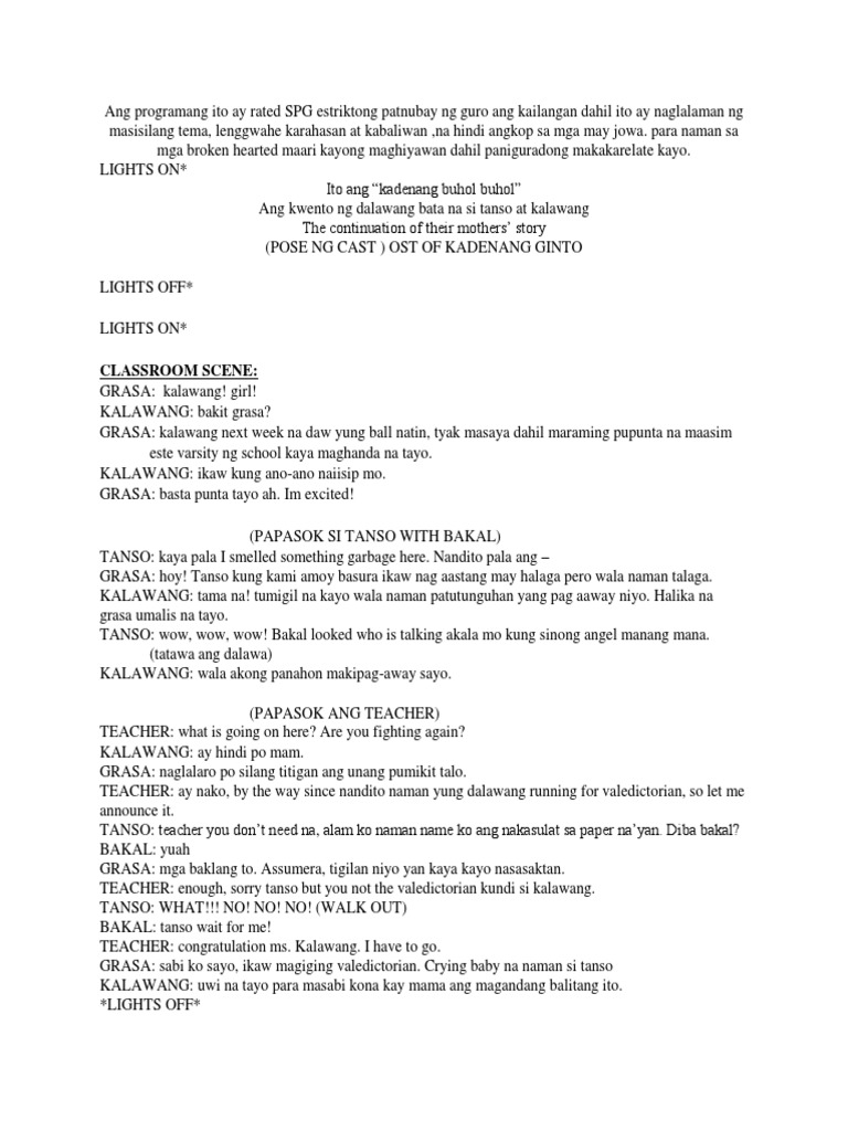 Arts Script 1 | PDF