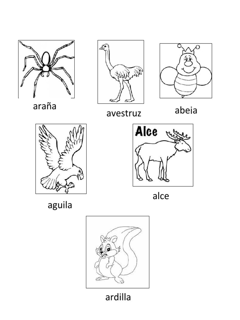 Animales con Todas las Vocales | PDF