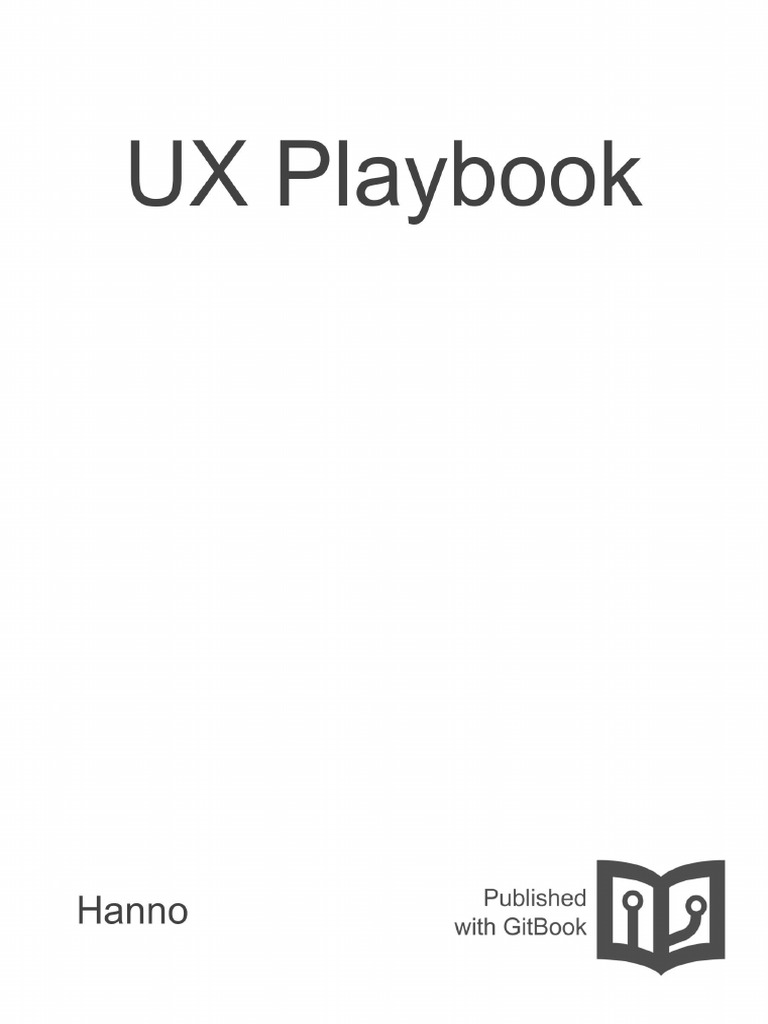 Ux Playbook | PDF | User Experience | Usability