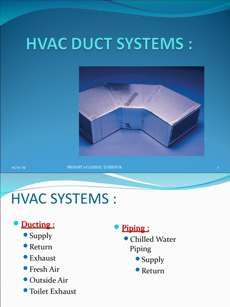 Types of Duct Systems Explained | PDF | Duct (Flow) | Building Engineering