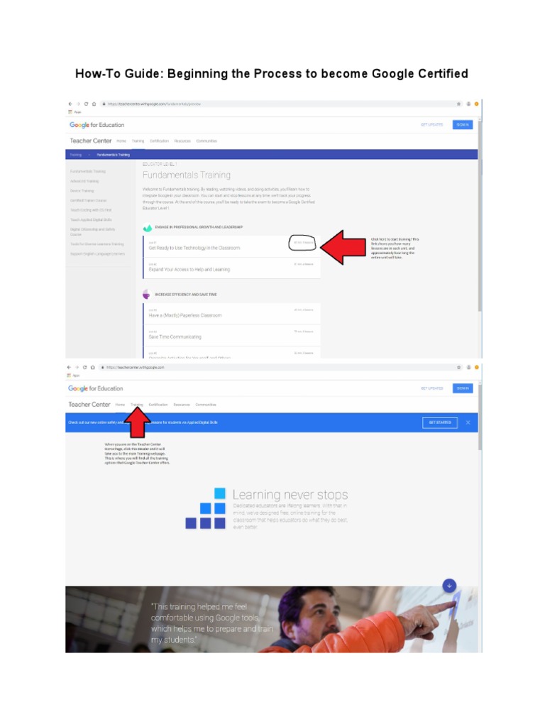 How-To Guide Beginning The Process To Become Google Certified 1 | PDF