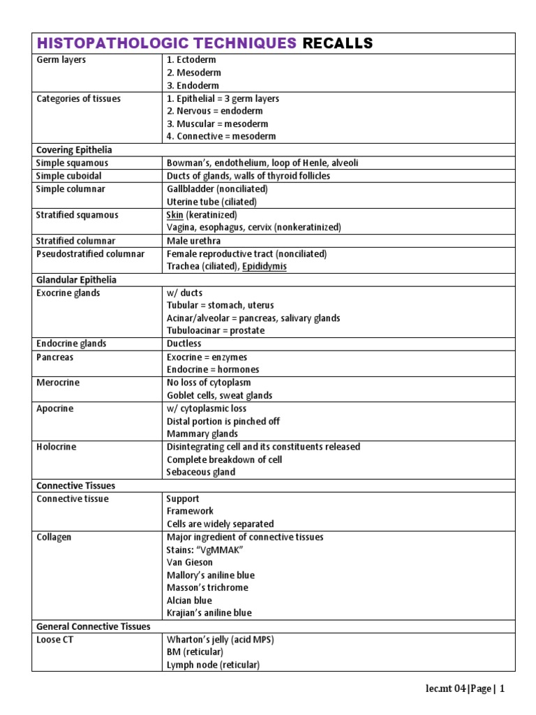 Histopath Easy Reviewer | Fixation (Histology) | Epithelium