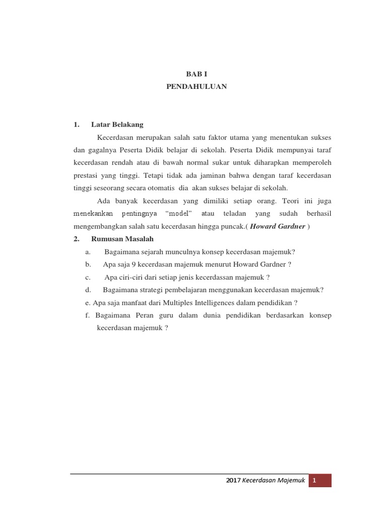 Kecerdasan Majemuk | PDF