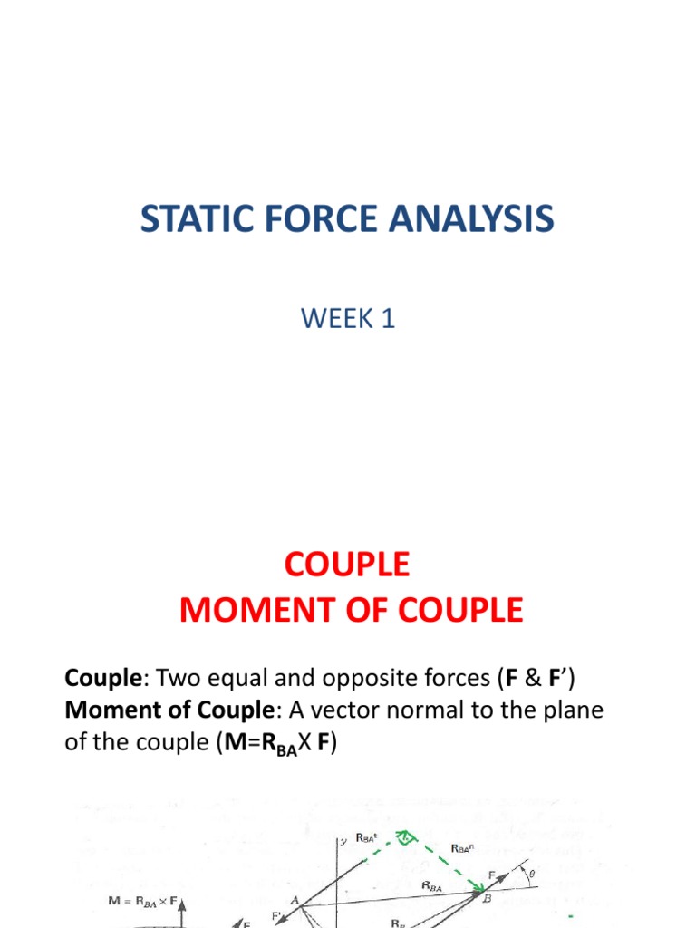 Static Force Analysis | Download Free PDF | Force | Torque