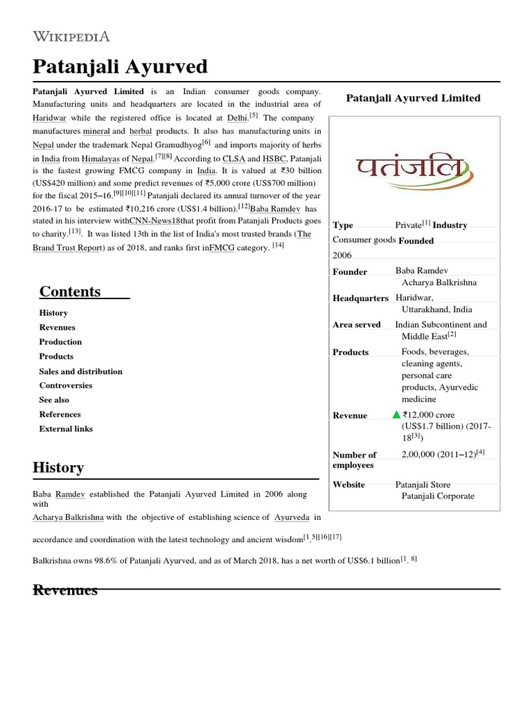 Patanjali Ayurved | PDF | Ayurveda | Business