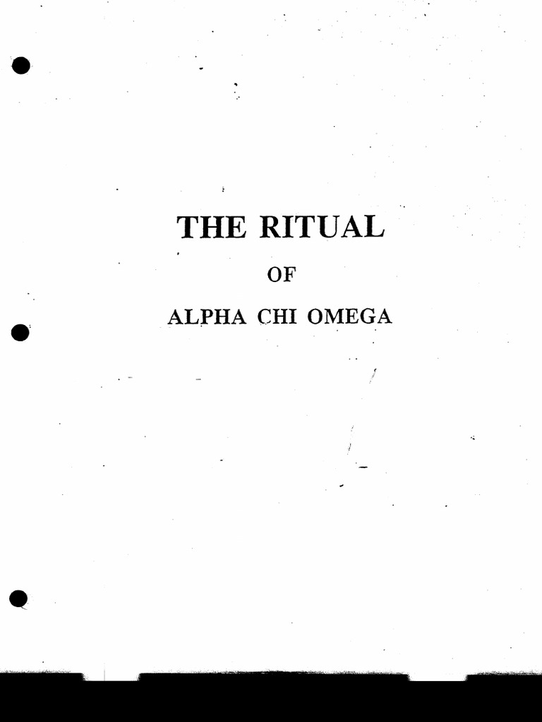 Alpha Chi Omega Ritual PDF | PDF