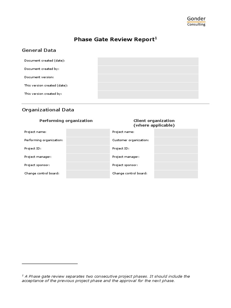 Phase Gate Review Report | Download Free PDF | Information Management ...