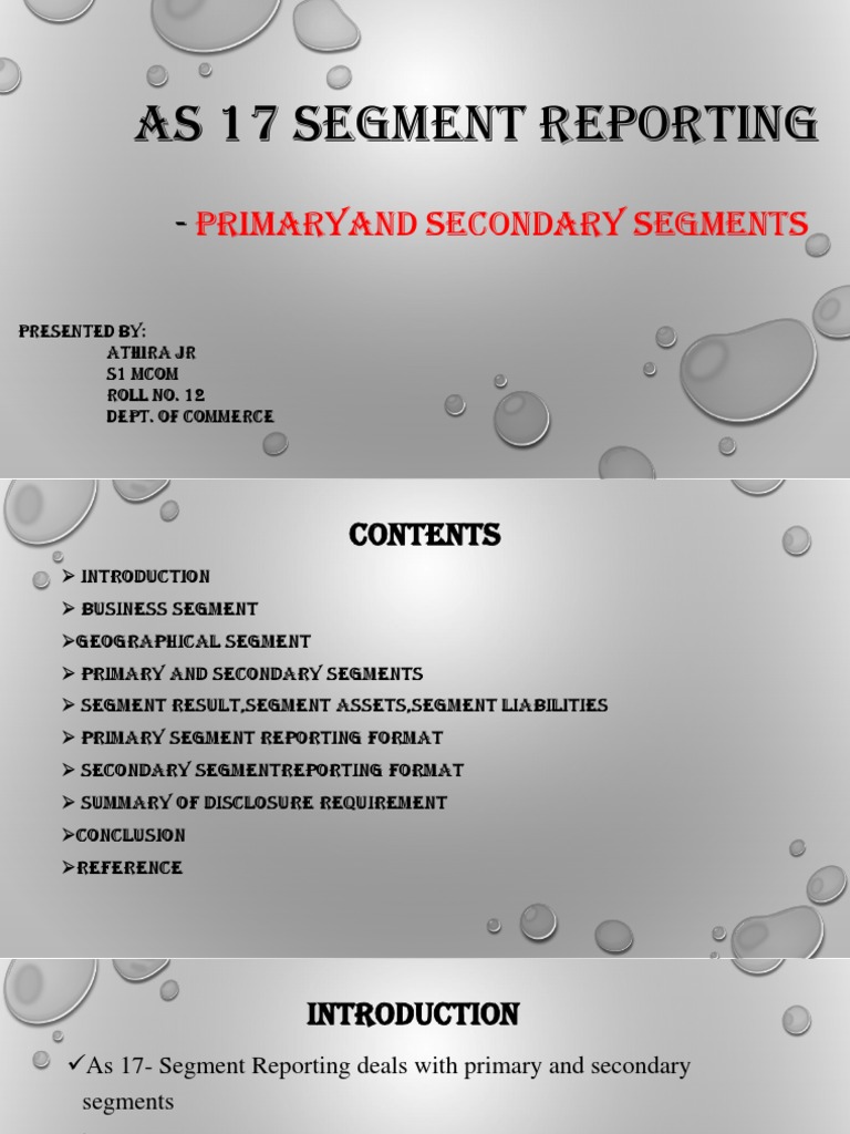 As 17 - Segment Reporting - Primary and Secondary Segment | PDF | Expense | Revenue