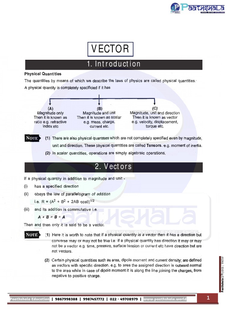 CN PHY Vector (L) PDF | PDF | Rotation Around A Fixed Axis | Euclidean Vector