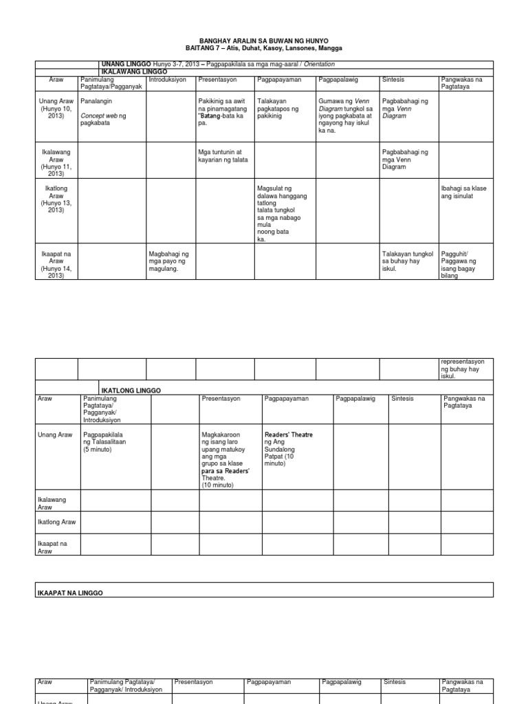 Filipino Grade 11 DLL | PDF