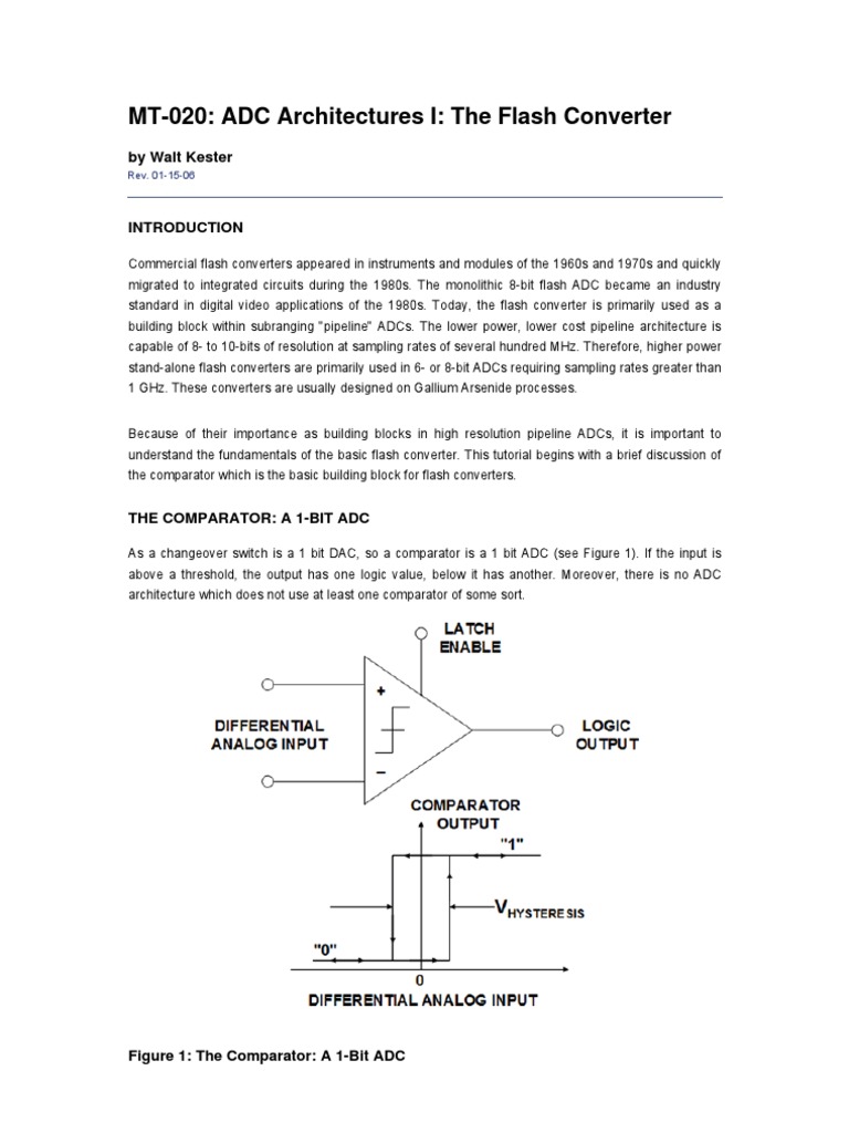 MT-020: Understanding Flash ADCs | PDF | Analog To Digital Converter ...