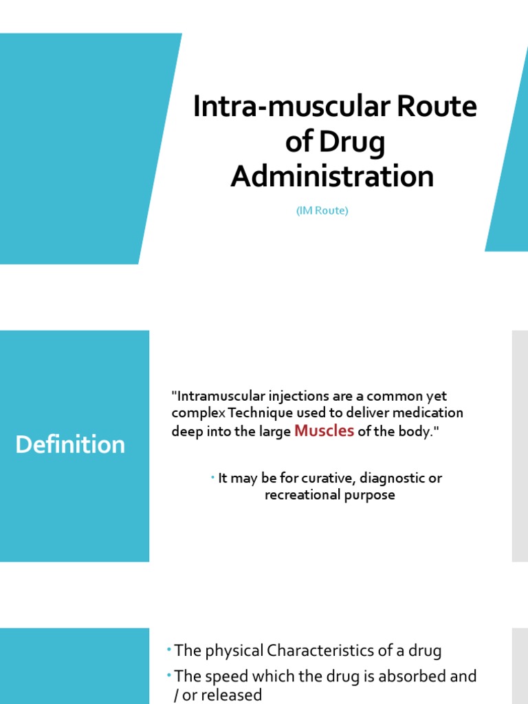 Intra-muscular Route of Drug Administration | Injection (Medicine ...
