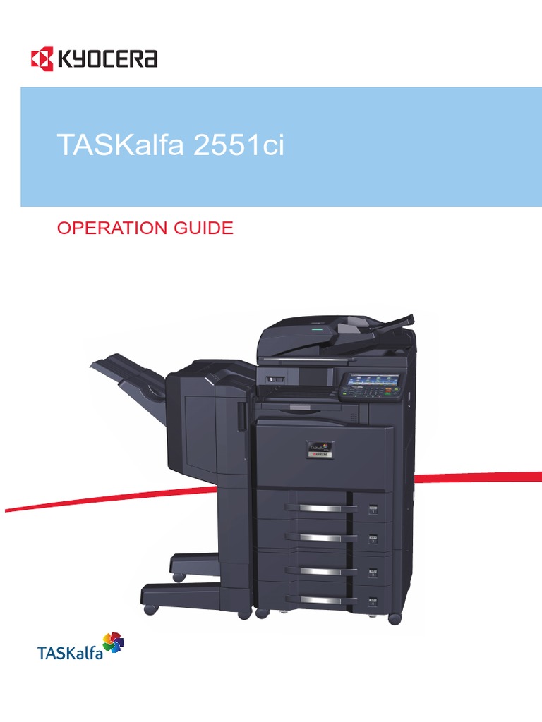 Taskalfa 2551ci: Operation Guide | PDF | Printer (Computing) | Fax