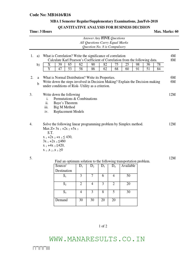 Qabd Case Study Mba PDF | Download Free PDF | Correlation And ...
