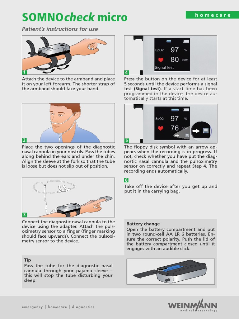 SOMNOcheck Micro | PDF | Pulmonology | Diseases And Disorders