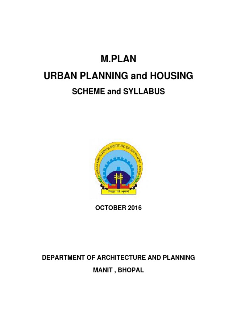 M.Plan Urban Planning and Housing | Download Free PDF | Urban Planning ...