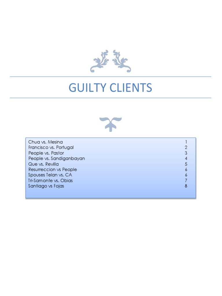 Compiled Guilty Clients | PDF | Plea | Criminal Procedure In South Africa