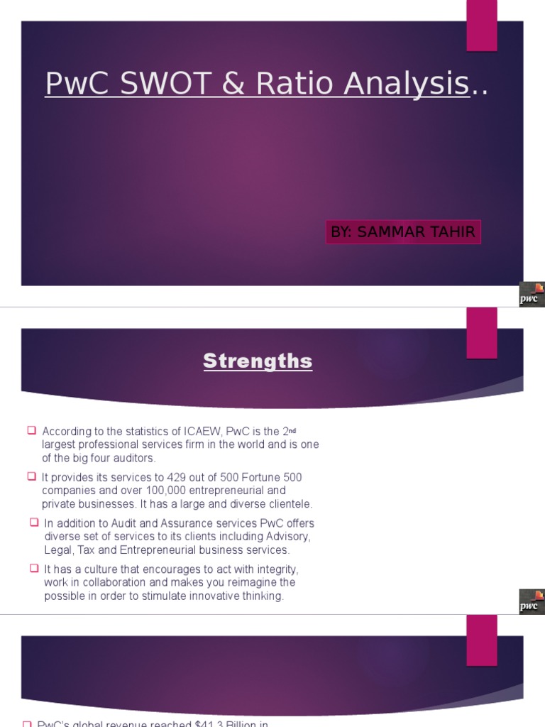 PWC SWOT & Ratio Analysis | PDF | Pricewaterhouse Coopers | Economies