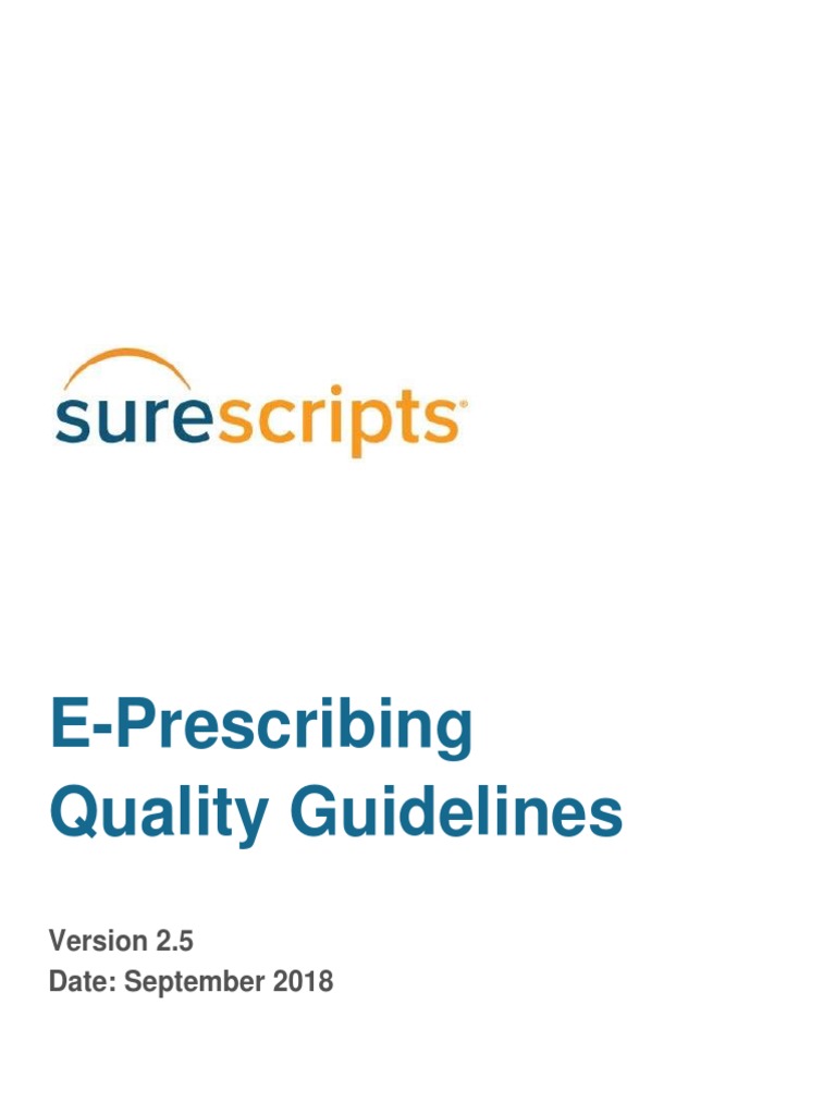 E Prescribing Quality Guidelines | PDF | Medical Prescription ...