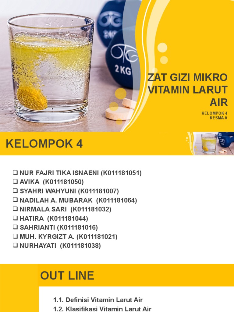 Ppt-Vitamin Larut Air-Kesmas A-Kelompok 4 | PDF