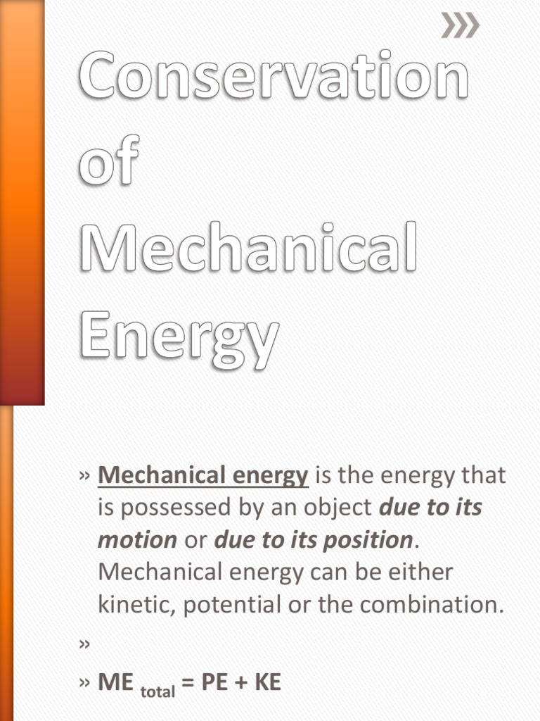 Conservation of Mechanical Energy | PDF | Potential Energy | Kinetic Energy