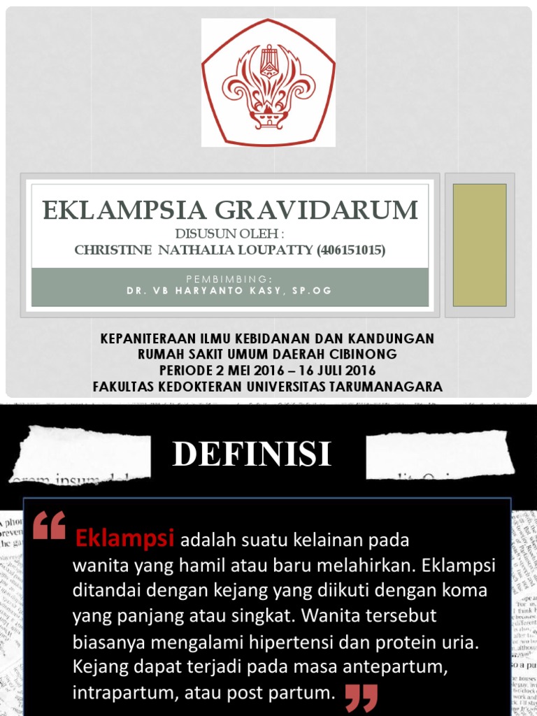 Eklampsia Gravidarum: Diagnosis dan Penanganan | PDF