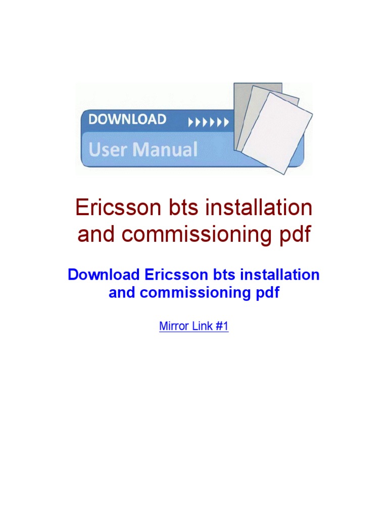 Ericsson Bts Installation and Commissioning PDF | PDF | Microsoft ...