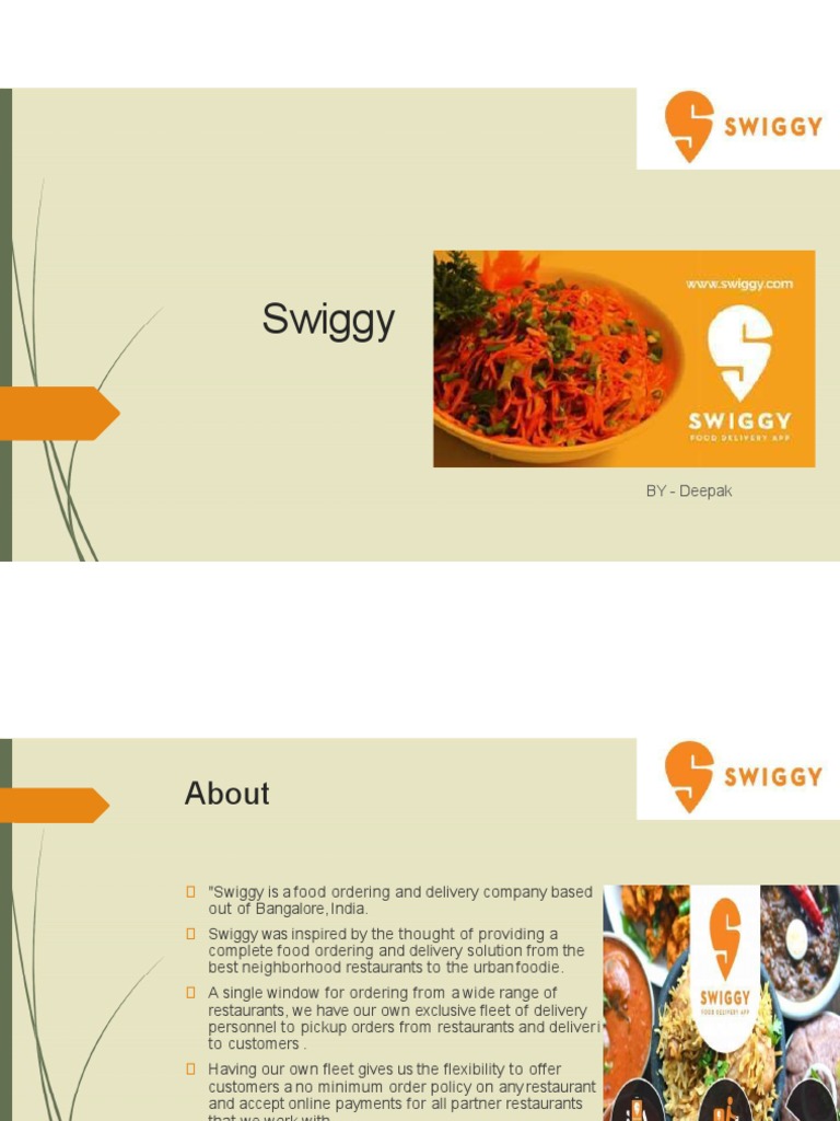 Swiggy Business Model