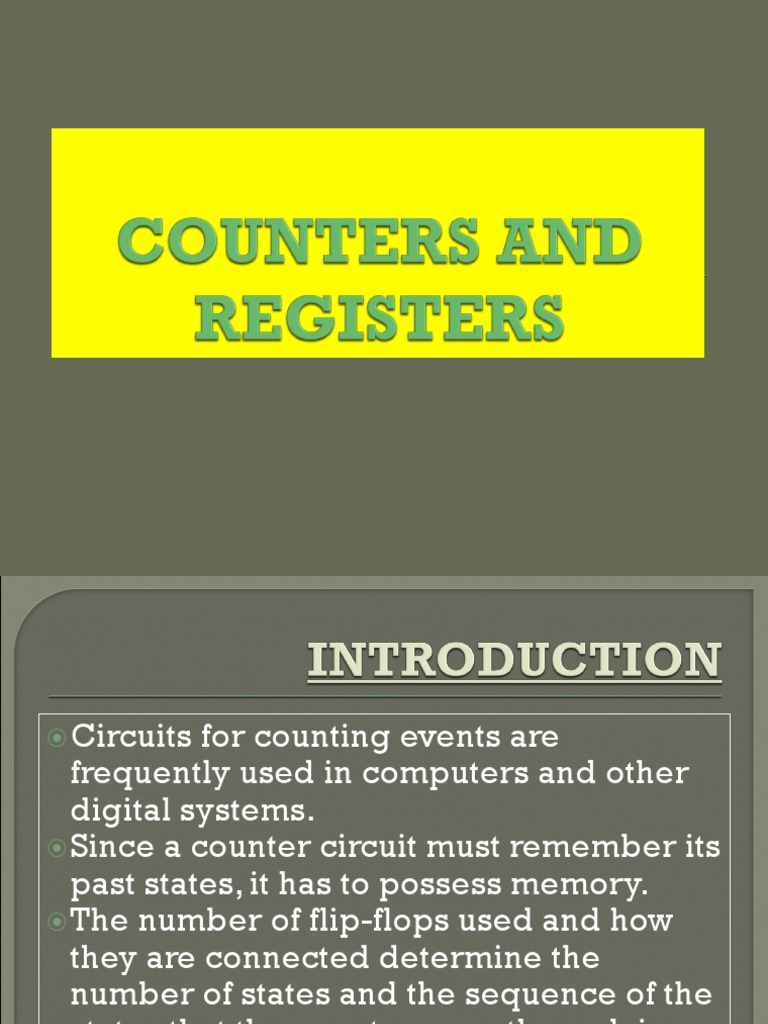 Counters and Register | PDF | Computer Engineering | Digital Electronics