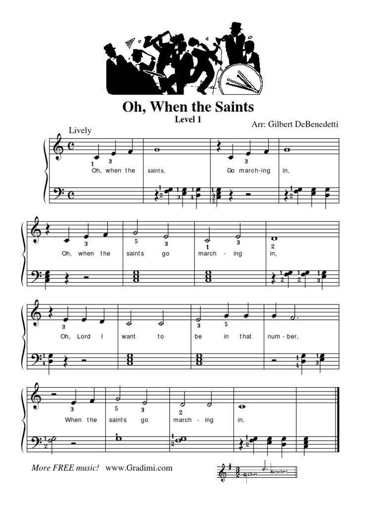 Oh, When The Saints: Lively Arr: Gilbert Debenedetti | PDF