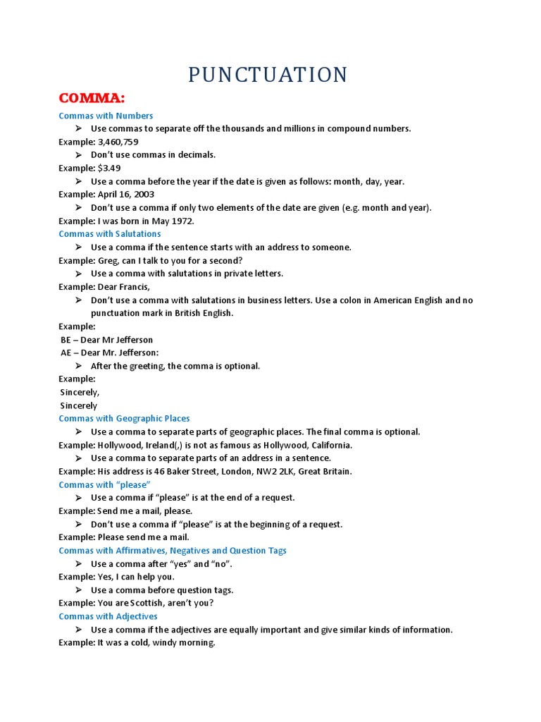 Punctuation | Download Free PDF | Comma | Bracket