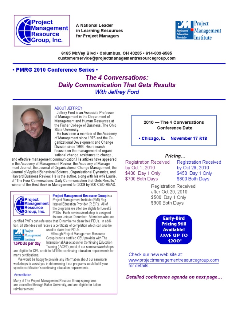 4 Conversations Flyer | PDF | Goal | Learning