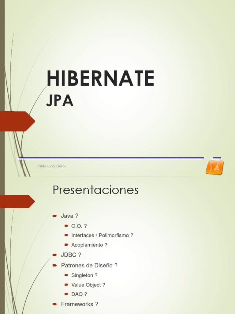 Hibernate JPA | PDF | Enterprise Java Beans | Mapeo Relacional de Objetos Hibernate JPA | PDF | Enterprise Java Beans | Mapeo Relacional de Objetos