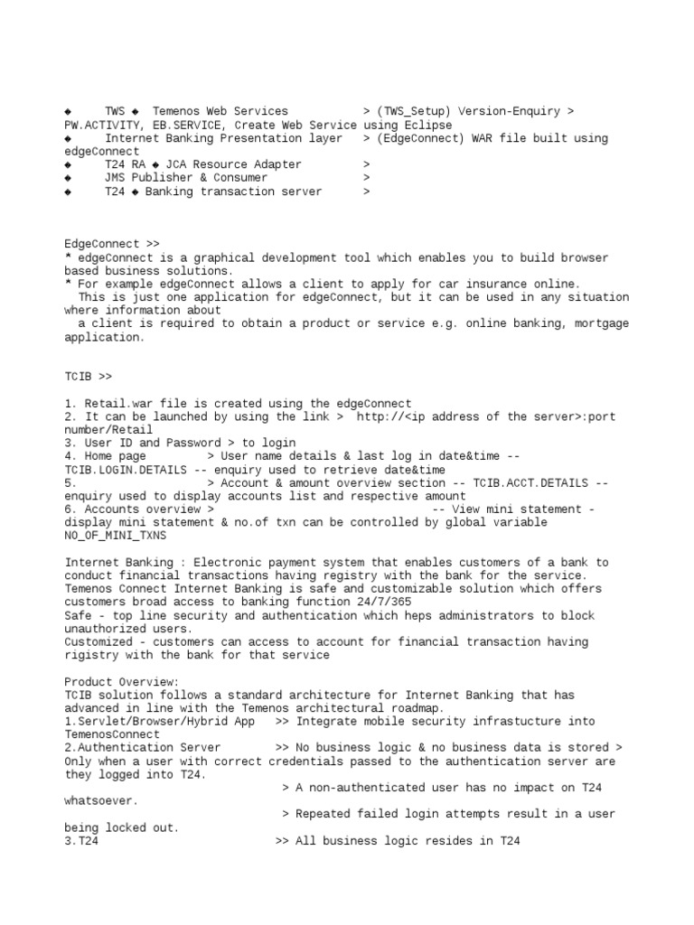 TCIB Process Flow | PDF | Online Banking | Banks & Banking