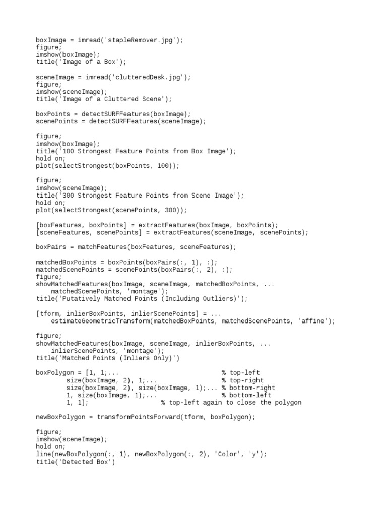 Object Detection in A Cluttered Scene Using Point Feature Matching ...