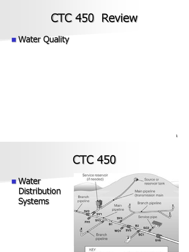CTC 450 Review: Water Quality | PDF | Pipe (Fluid Conveyance) | Valve