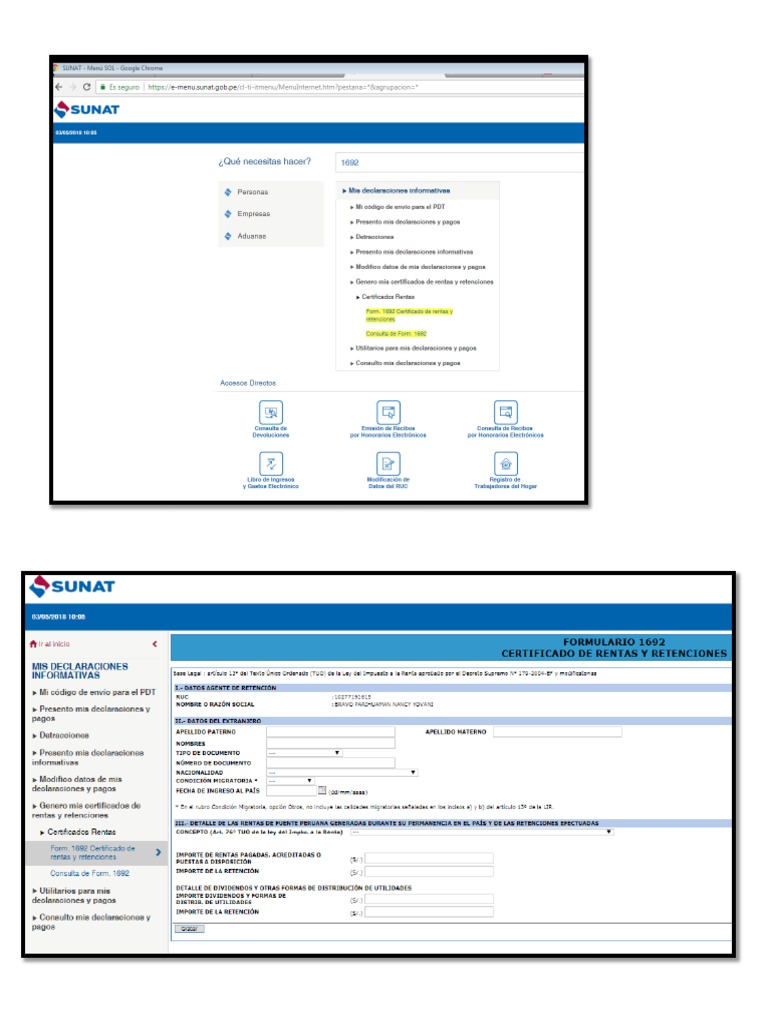 Certificados de Retenciones - Formulario 1692 PDF | PDF