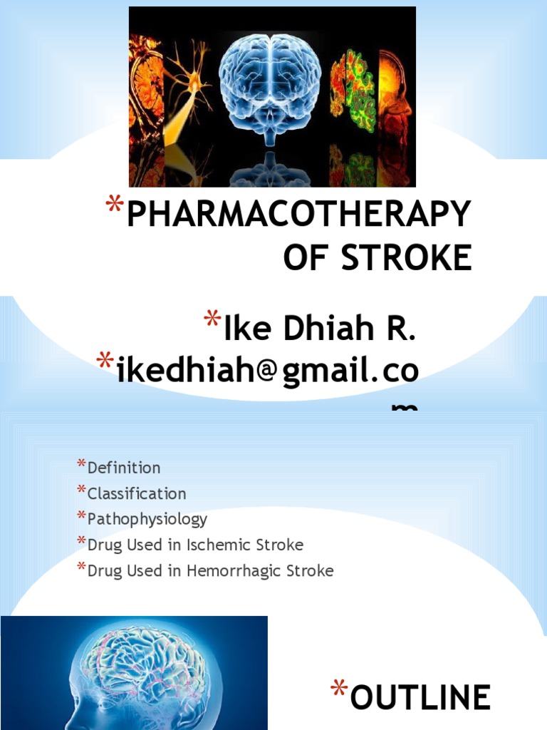 Pharmacotherapy of Stroke | PDF | Stroke | Blood Pressure