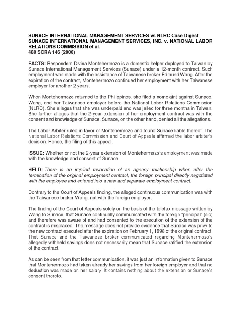 Labor Law Cases | Download Free PDF | Employment | Equal Protection Clause