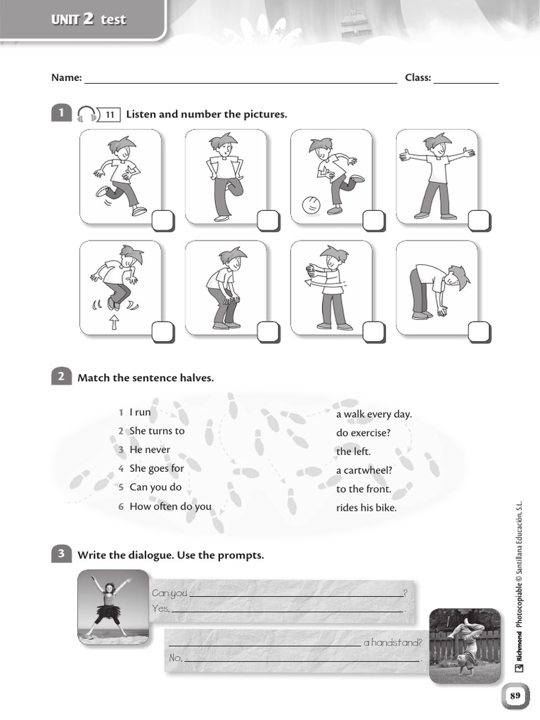 Wonder 4 Unit 2 Test | PDF