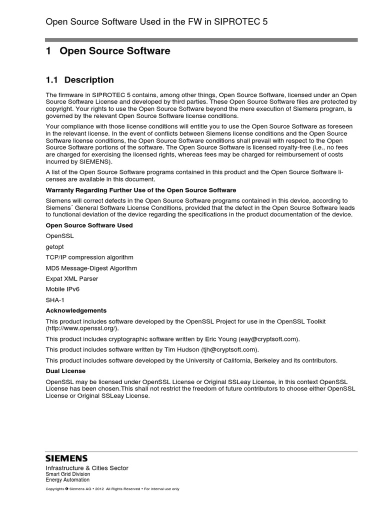1 Open Source Software 1 1 Description Pdf Source Code Disclaimer