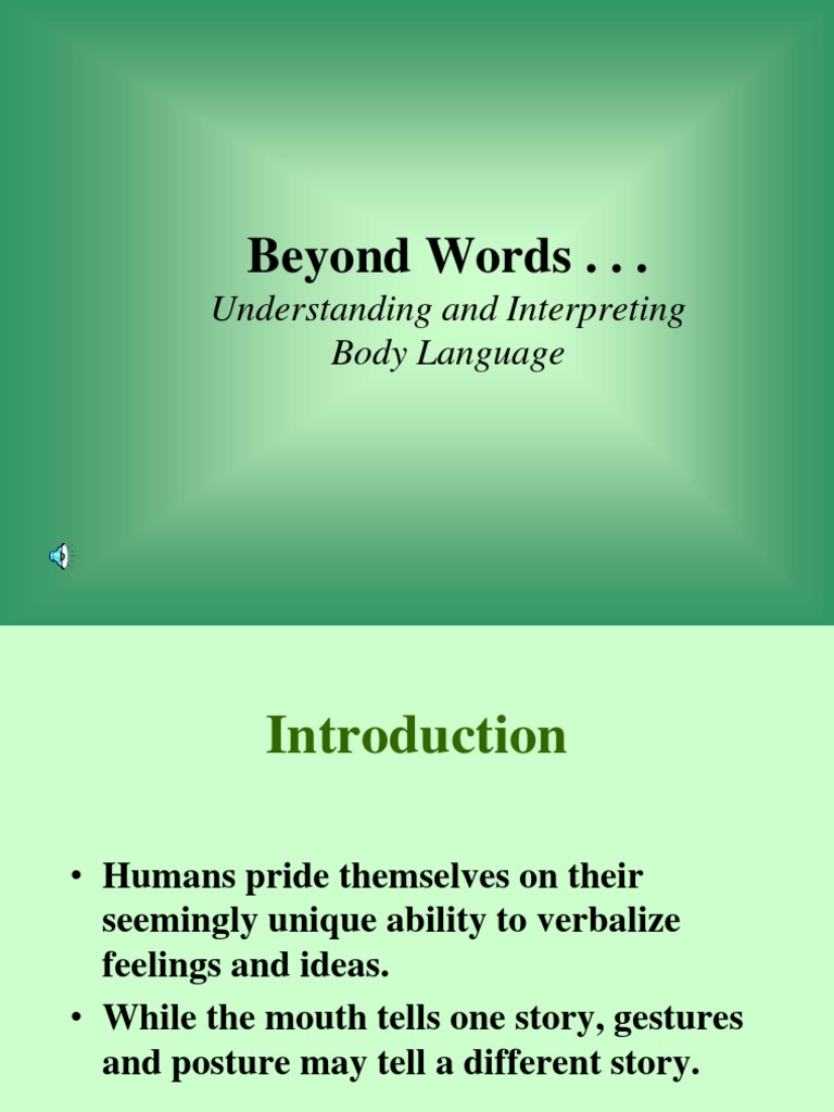 Understanding and Interpreting Body Language | PDF | Body Language ...