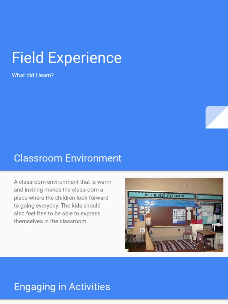 Field Experience | PDF