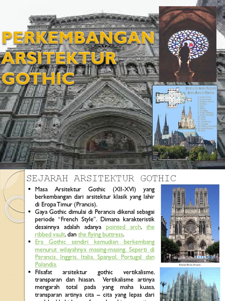Sejarah dan Karakteristik Arsitektur Gothic | PDF