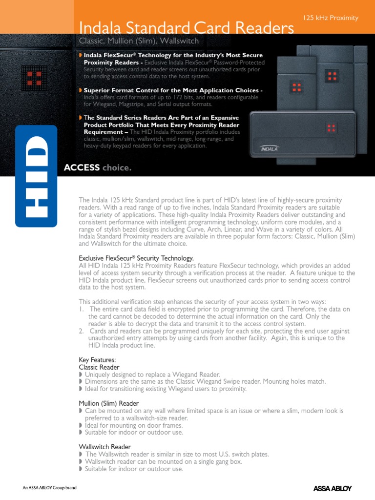 Indala Reader Comparison2 | PDF | Access Control | Telecommunications
